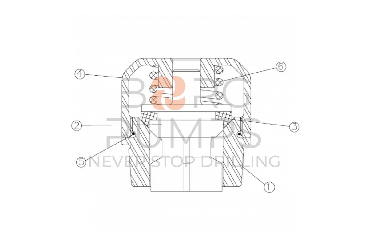 296285099 Piston cup hsn & kevlar | BORG Pumps GMBH