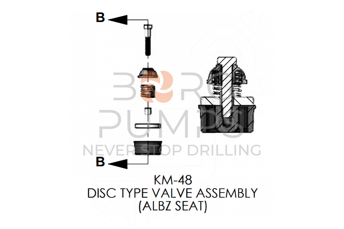 Delrin Valve Complete with ALBZ Seat for KERR (KM-48) | BORG Pumps GMBH